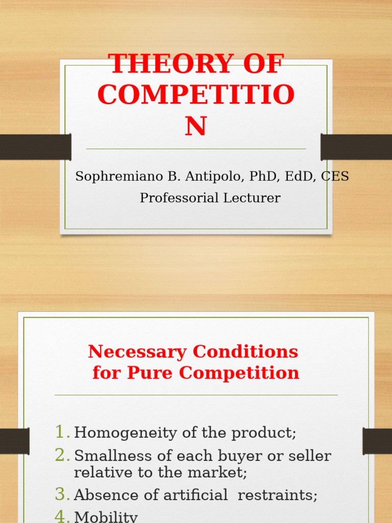 Principles of Pure Competition Explained | PDF