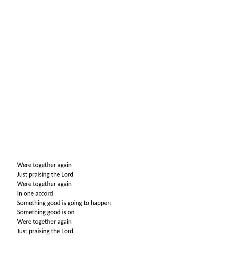Were Together Again | PDF