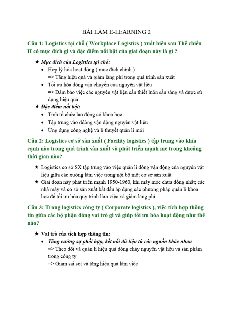 Bài Làm E-Learning 2 | PDF