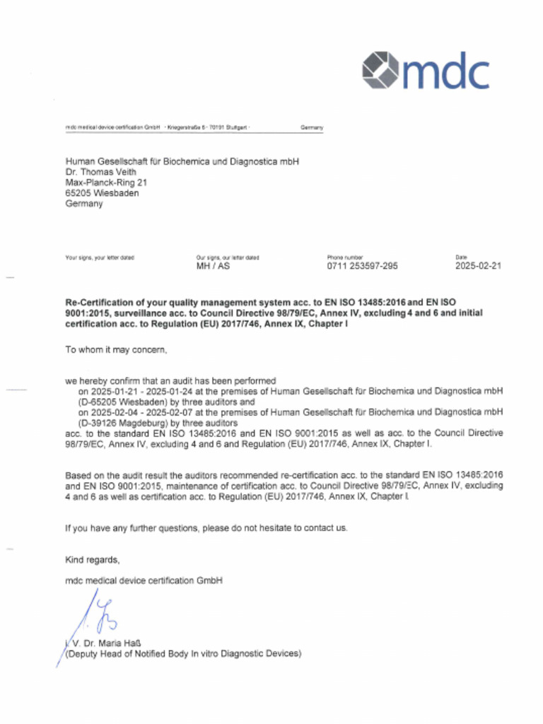 MDC Declaration On Audit 2025 - HUMAN | PDF | Medical Equipment ...