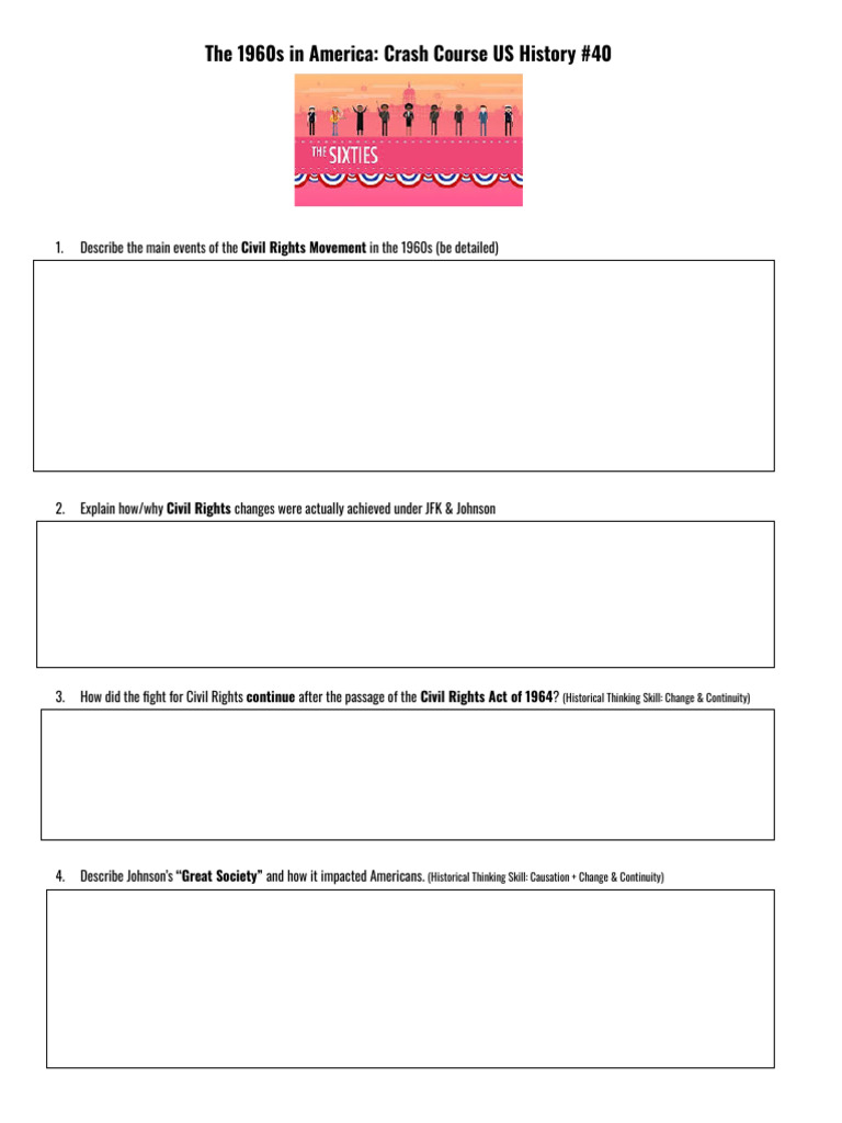 1960s Civil Rights and Social Change | PDF