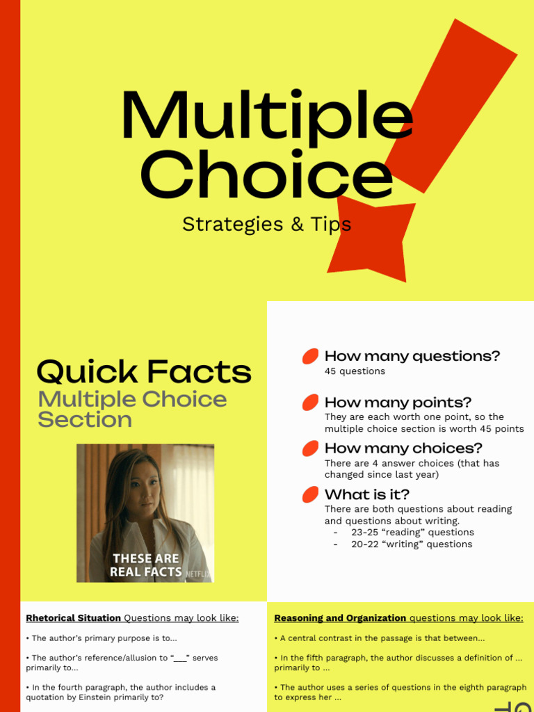 AP Multiple Choice Strategies | PDF | Verb | Word
