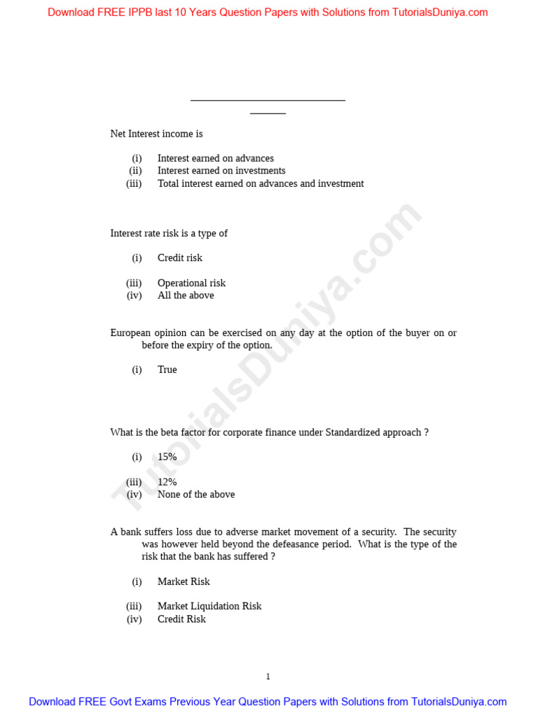 IPPB Finance Management Question Paper | PDF | Bonds (Finance) | Interest