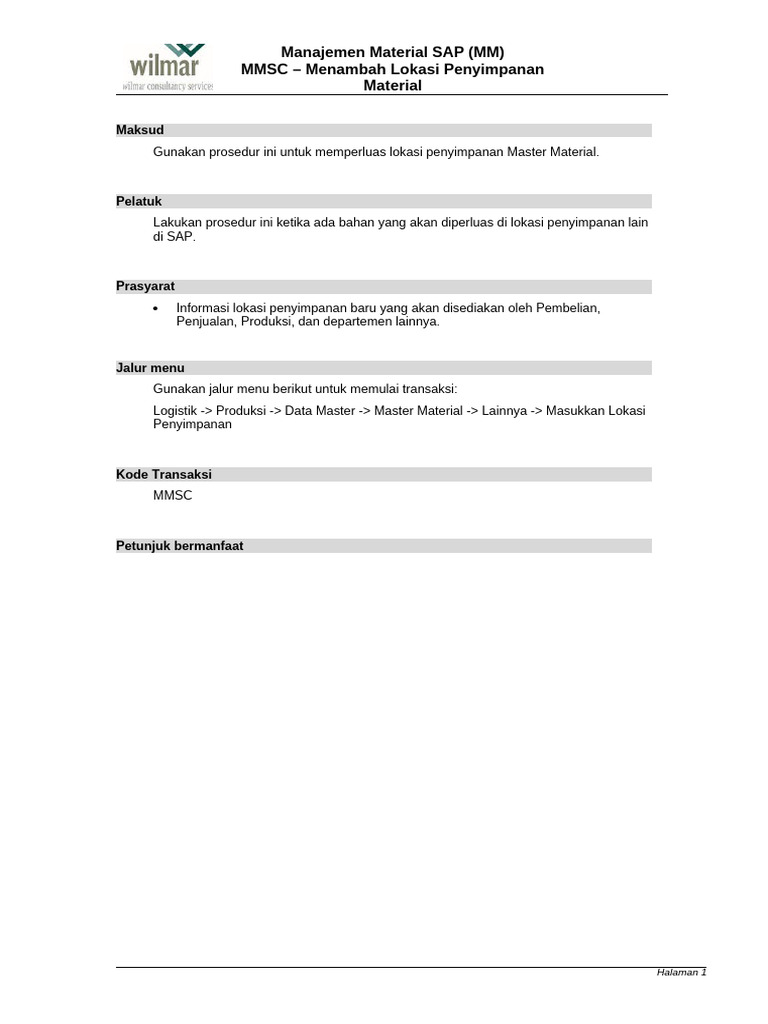 ISPI_RL_UMG_MM_MMSC-Extend Storage Location Material_V1.0 | PDF