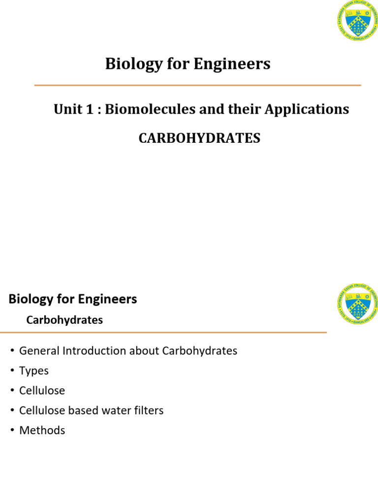 Module 1 Biology For Engineers 2025 | PDF | Rna | Gene