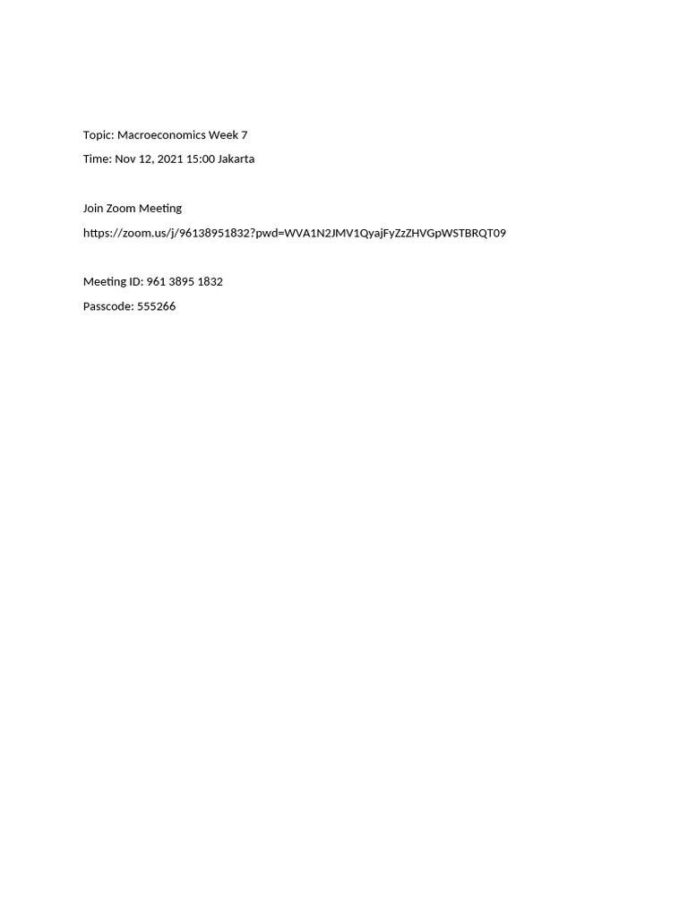 Zoom Link Week7 | PDF
