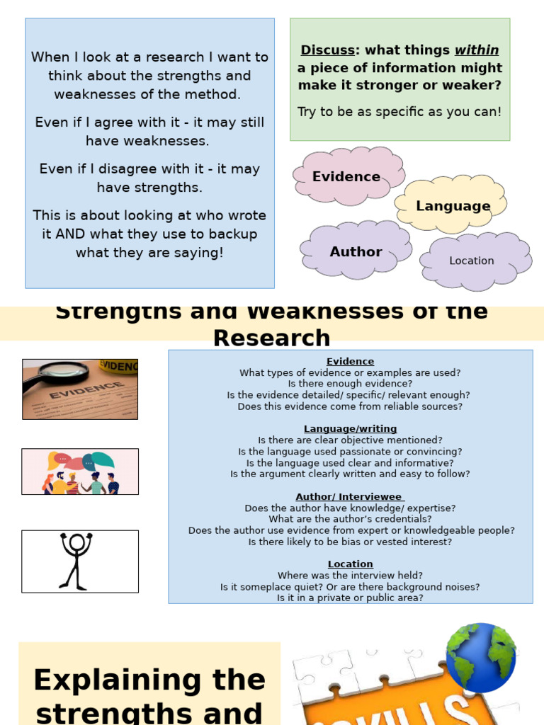 Strengths and Weaknesses of A Research | PDF | Evidence | Human ...