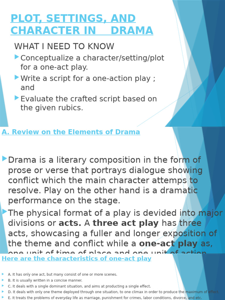 One-Act Play: Elements and Structure | PDF | Characters In Romeo And Juliet