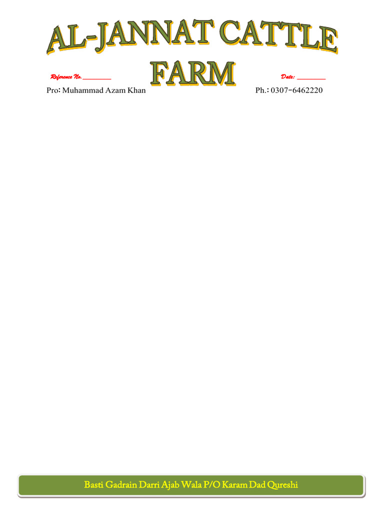 Al Jannat Cattel Farm | PDF