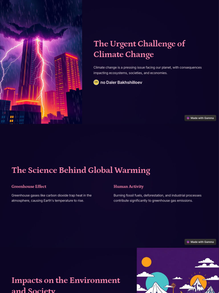 The Urgent Challenge of Climate Change | PDF