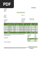 GST Cloth Invoice Template | PDF