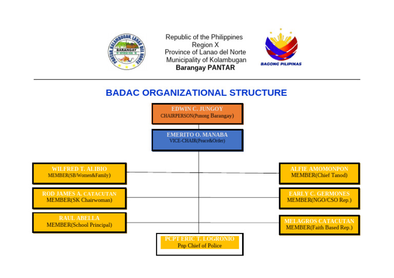 Badac Organizational Structure Pantar | PDF