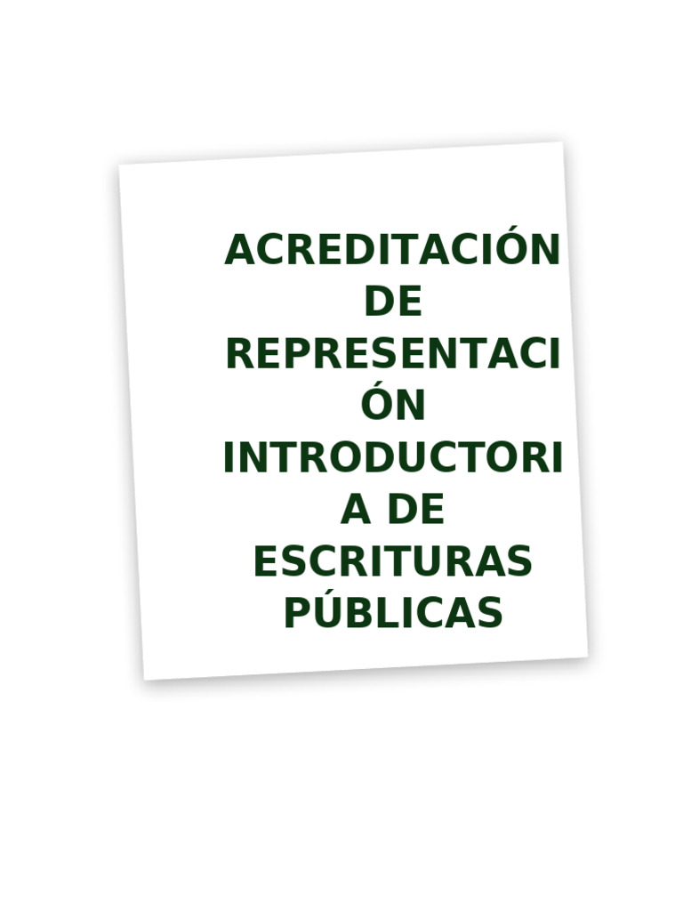 Acreditación de Representación Notarial | PDF