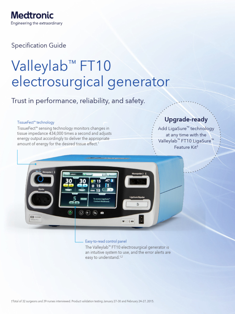 ft10 Electrosurgery Generator Specifications Information Sheet | PDF ...