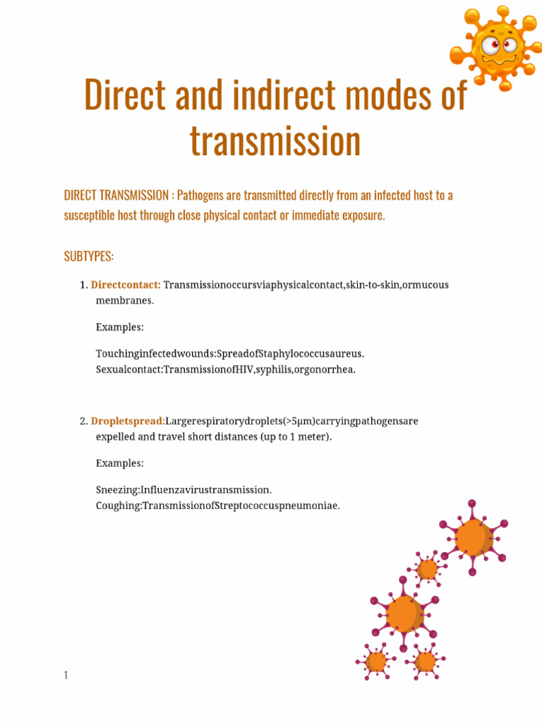 Direct and Indirect Modes of Transmission .PDF | PDF