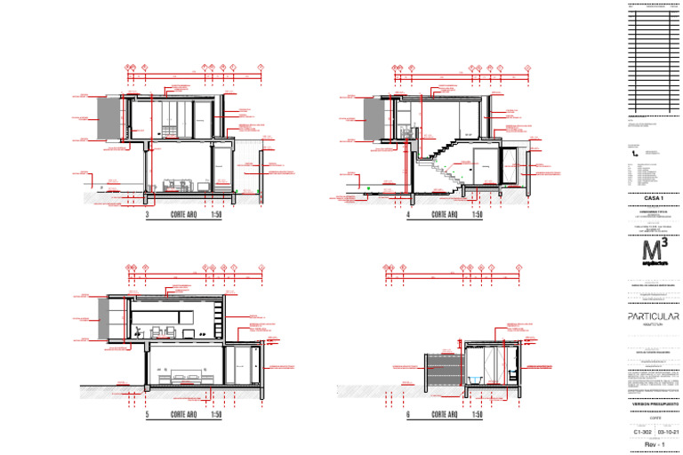 C1-302 CORTE _ Rev - 1 | PDF | Hormigón | Ingeniería estructural
