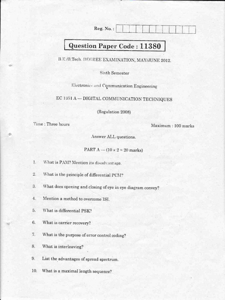 ECE-AM-2012-EC1351A-DIGITAL COMMUNICATION TECHNIQUES-643331859-EC1351 ...