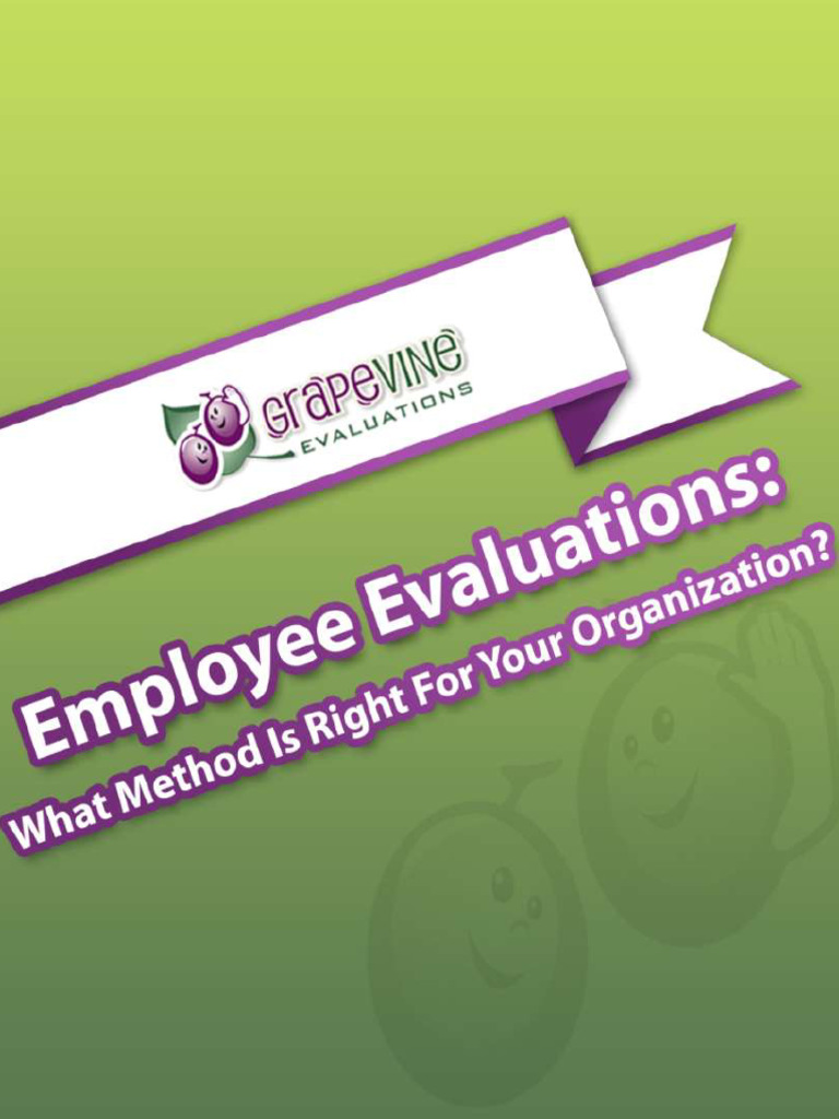 Employee Evaluation Methods Explained | PDF | Evaluation | Performance ...