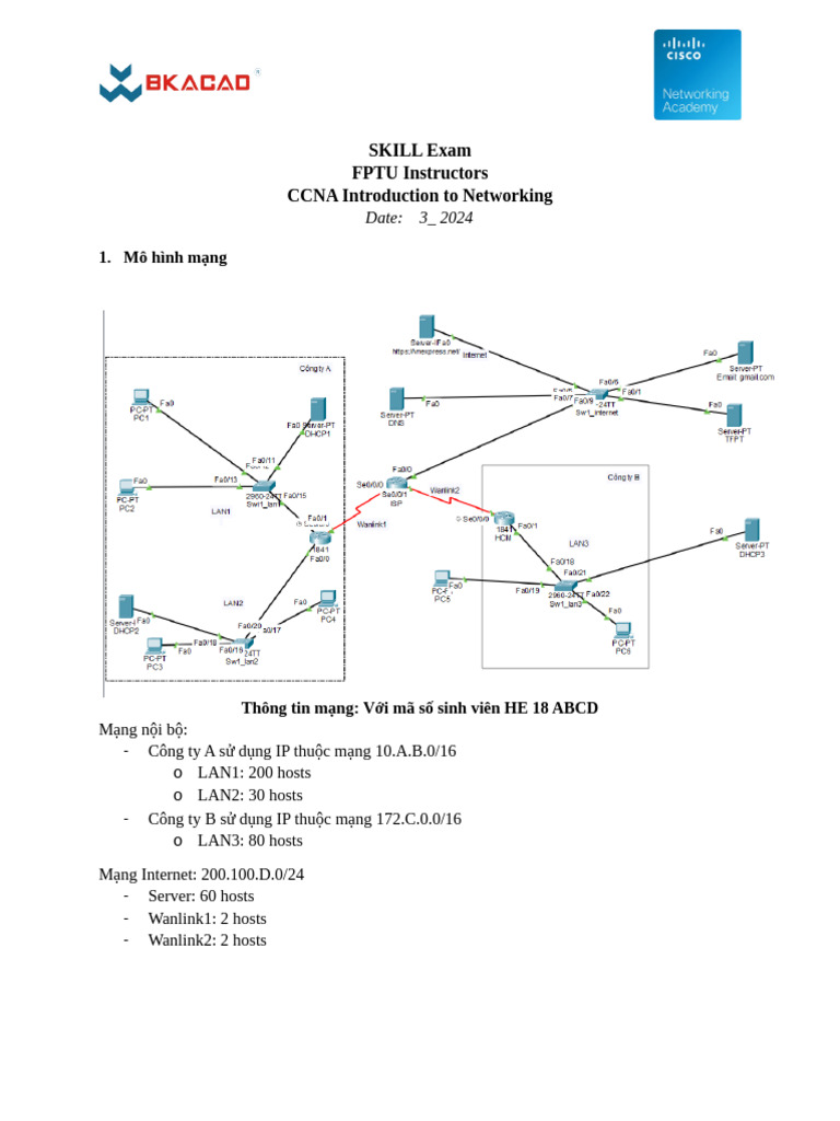 Đề bài lab 8 | PDF