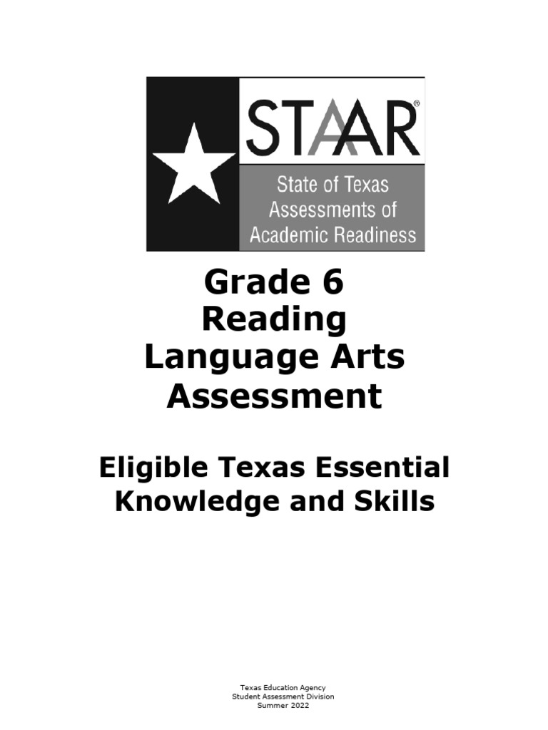 Staar 6 Rla Assessed Curriculum | PDF | English Studies | Grammar