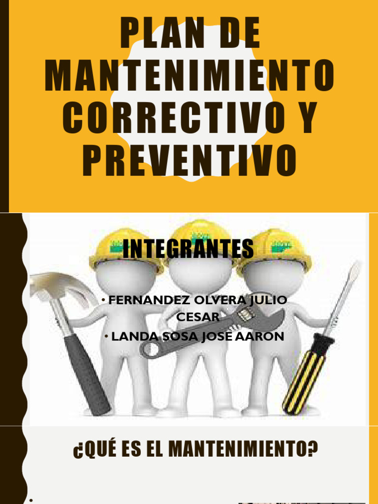 Plan de Mantenimiento Correctivo y Preventivo (1) | PDF | Aspiradora
