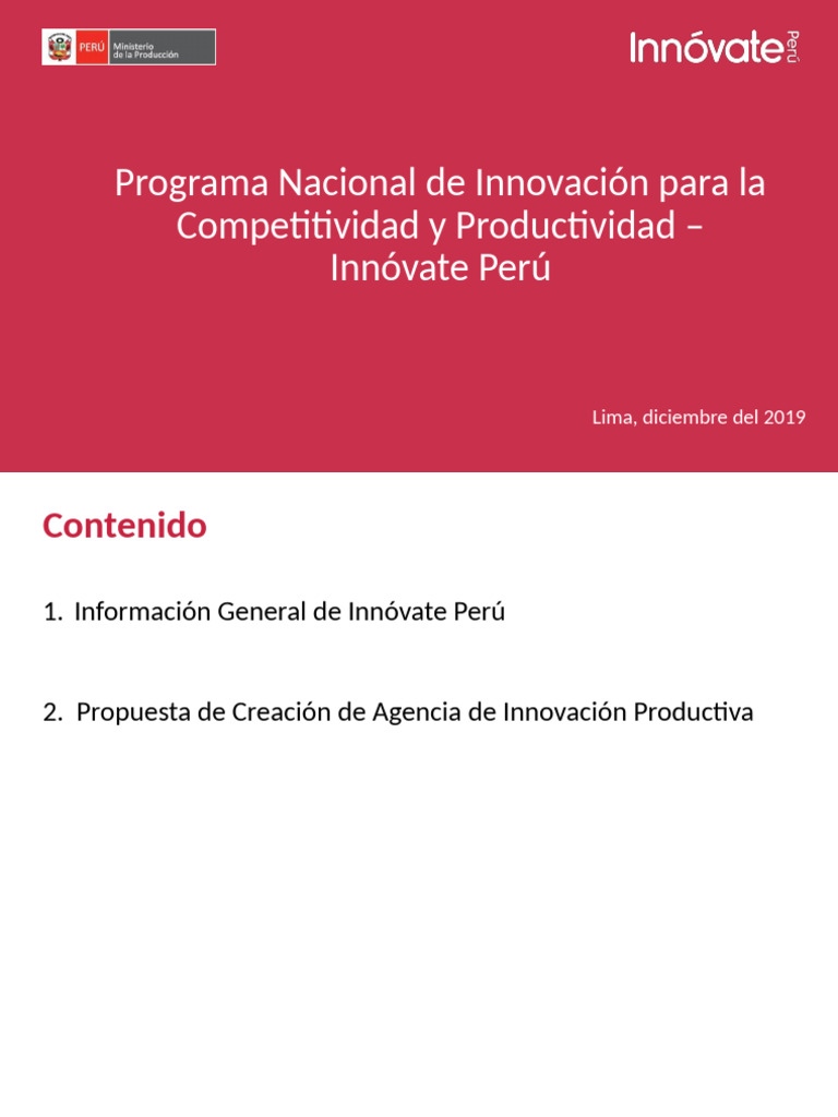 2019.12.06 - Innovate Peru v. 2 | PDF | Empresa de inicio | Pequeñas ...
