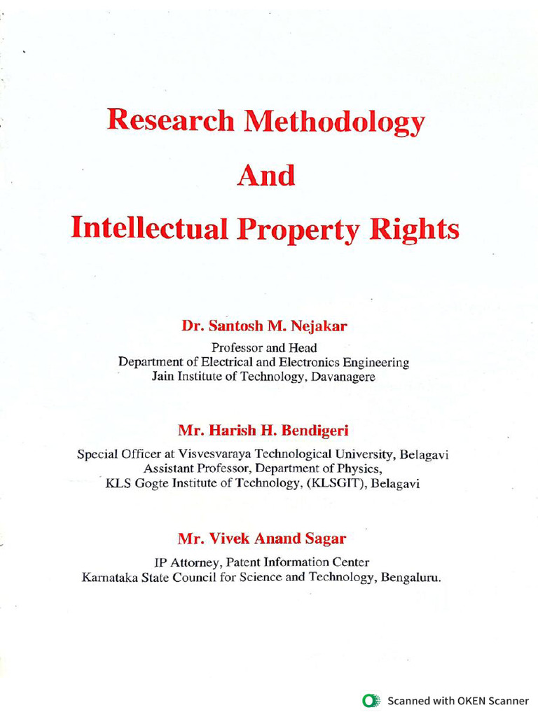 Research-methodology-and-IPR-by-Dr-santosh N | PDF