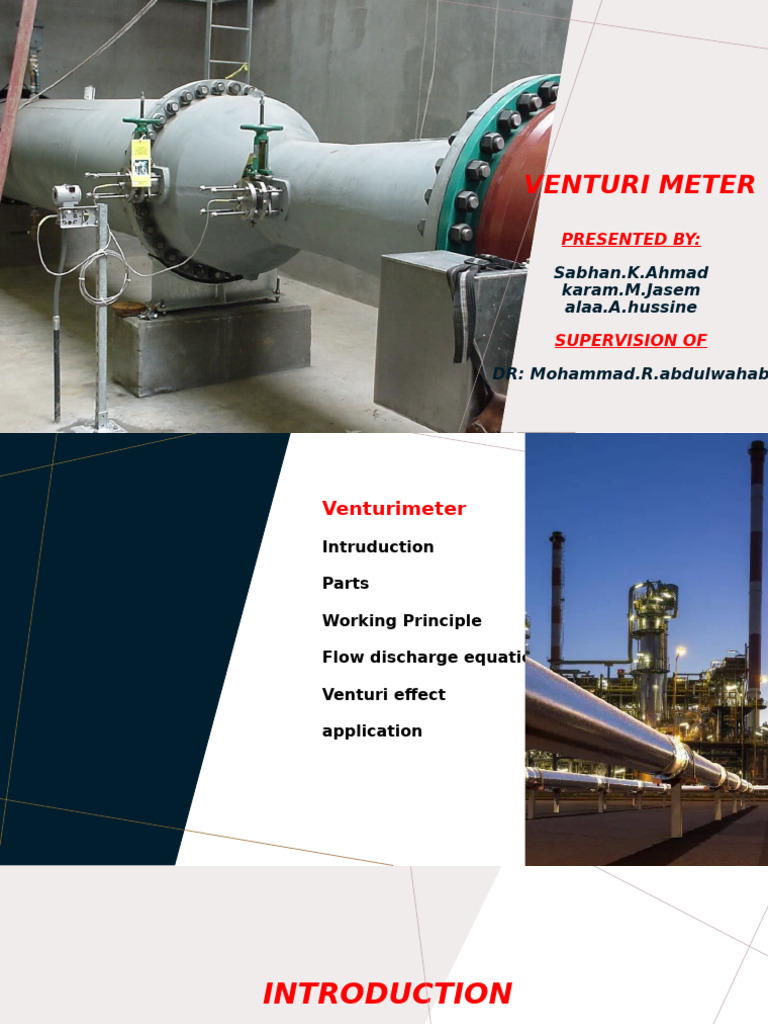 Venturi Meter: Principles & Applications | PDF | Flow Measurement ...
