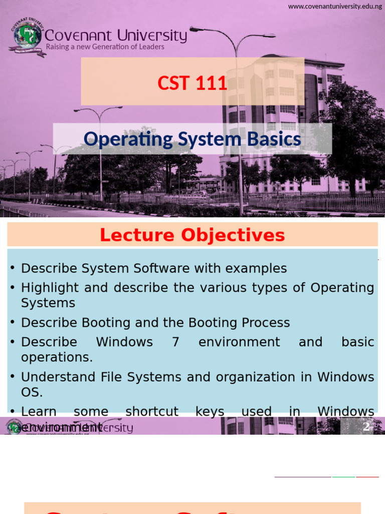 Slides for Module2 - Operating System Basics | PDF | Operating System | Computer File
