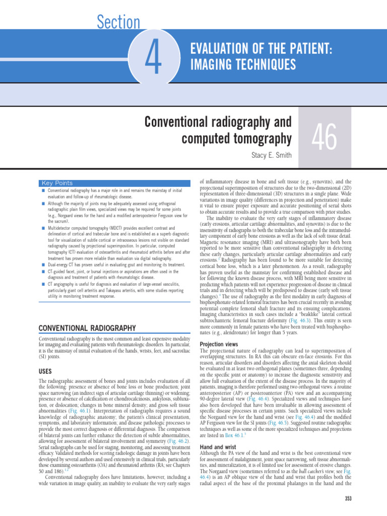 046 Conventional Radiography and Computed Tomography | PDF | Radiography | Ct Scan