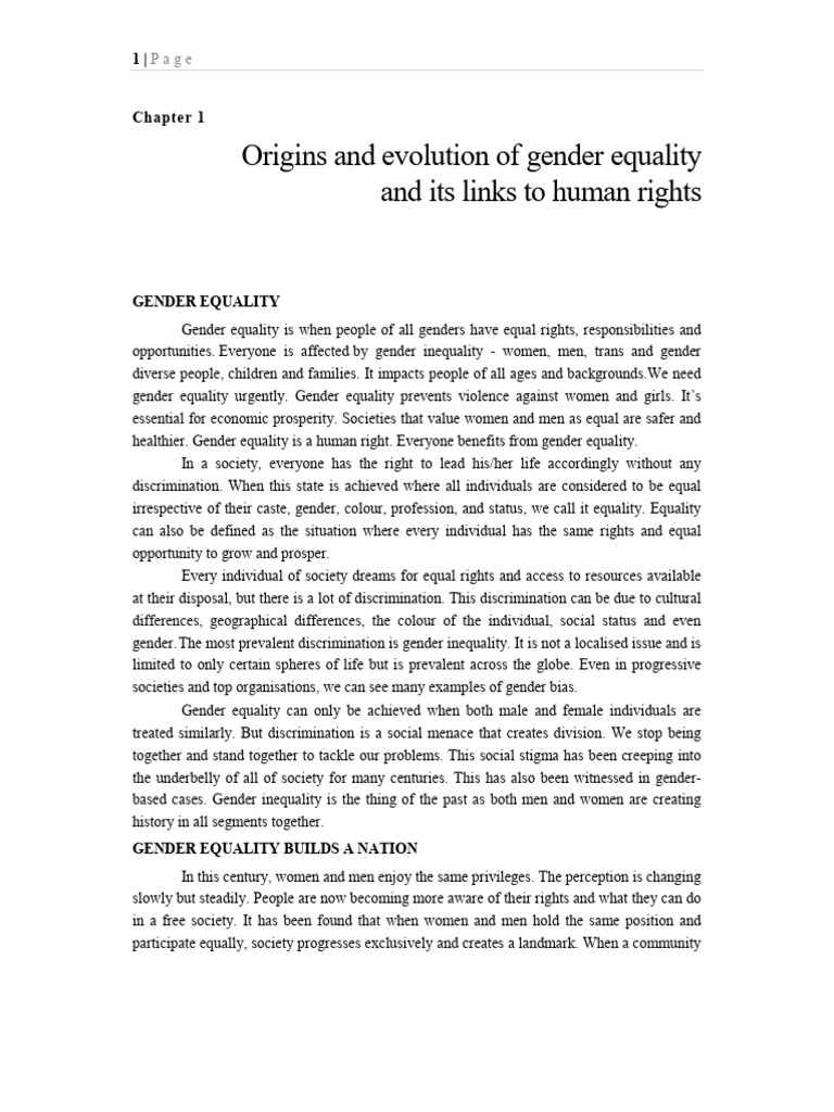 Gender | PDF | Woman | Social Psychology