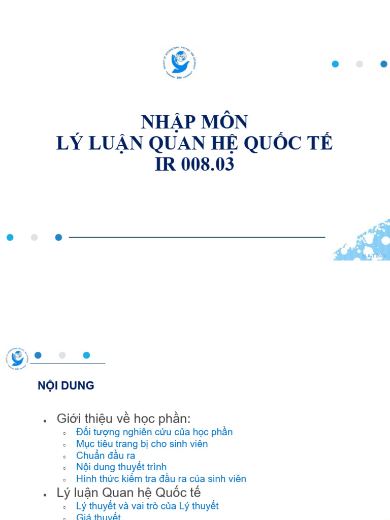 Bai 01 Nhap Mon LLQHQT | PDF