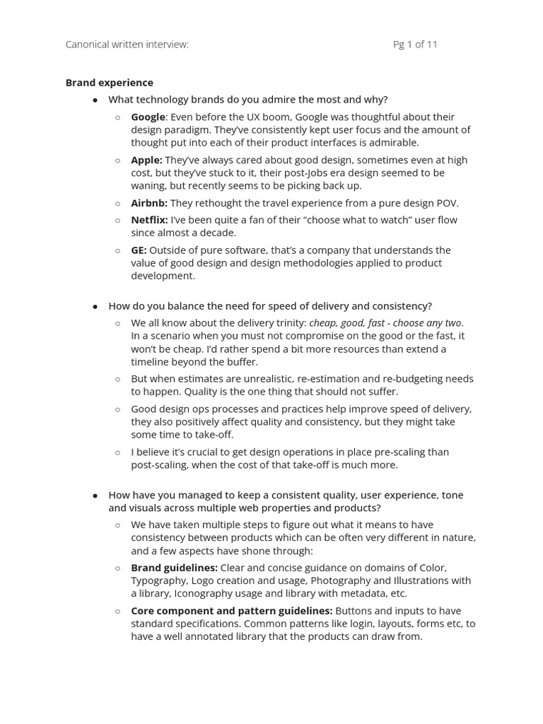 Canonical UX Designer Interview Insights | PDF | Cloud Computing ...