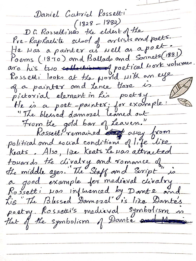 Daniel Gabriel Rossetti | PDF