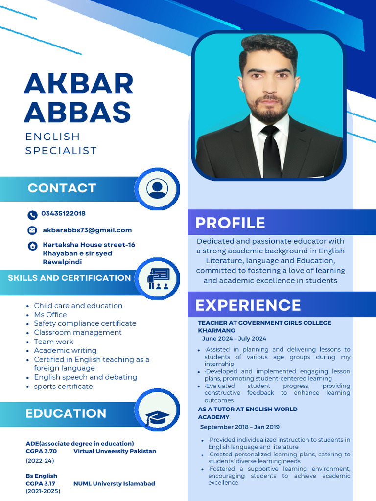 AKBAR CV | PDF | Teachers | Cognition