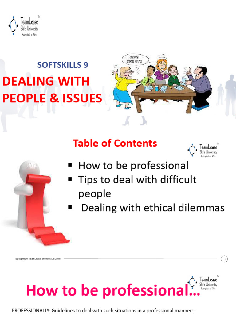 Session 9 (How To Deal With Difficult People) | PDF | Social Psychology ...