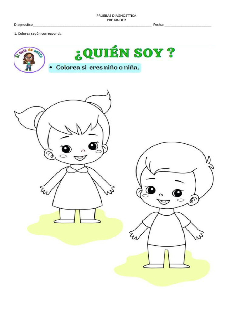 Pruebas Diagnósticas para Pre Kinder | PDF