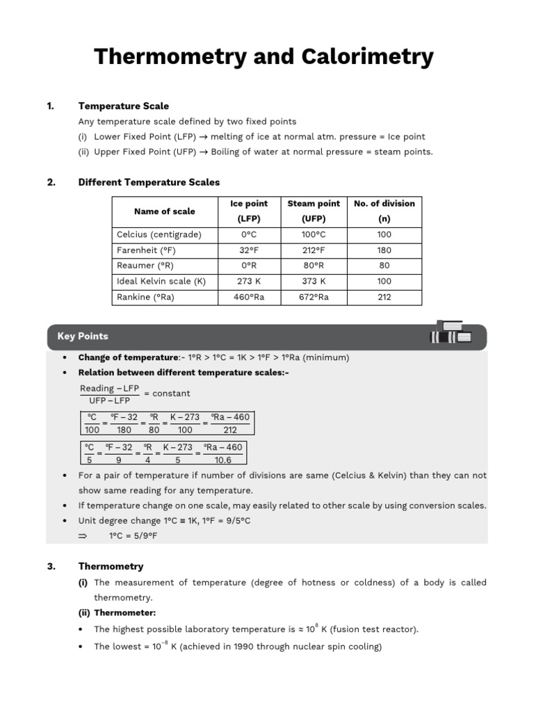 Thermometry and Calorimetry | PDF | Fahrenheit | Celsius