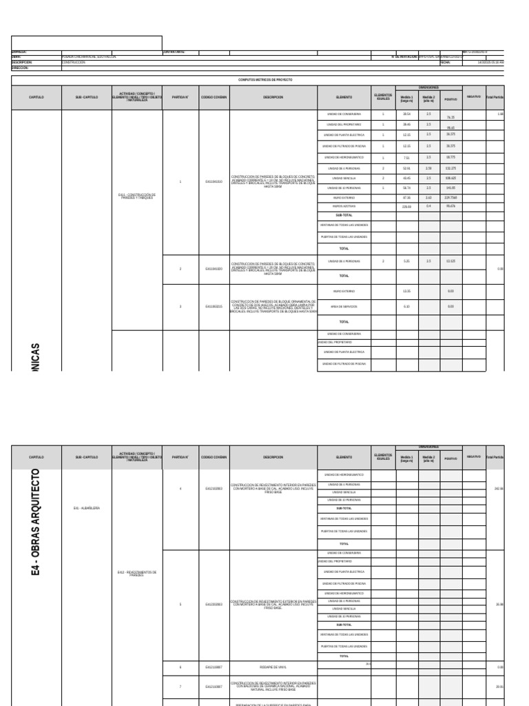 Computos Trabajo | PDF | Mortero (Albañilería) | Loseta