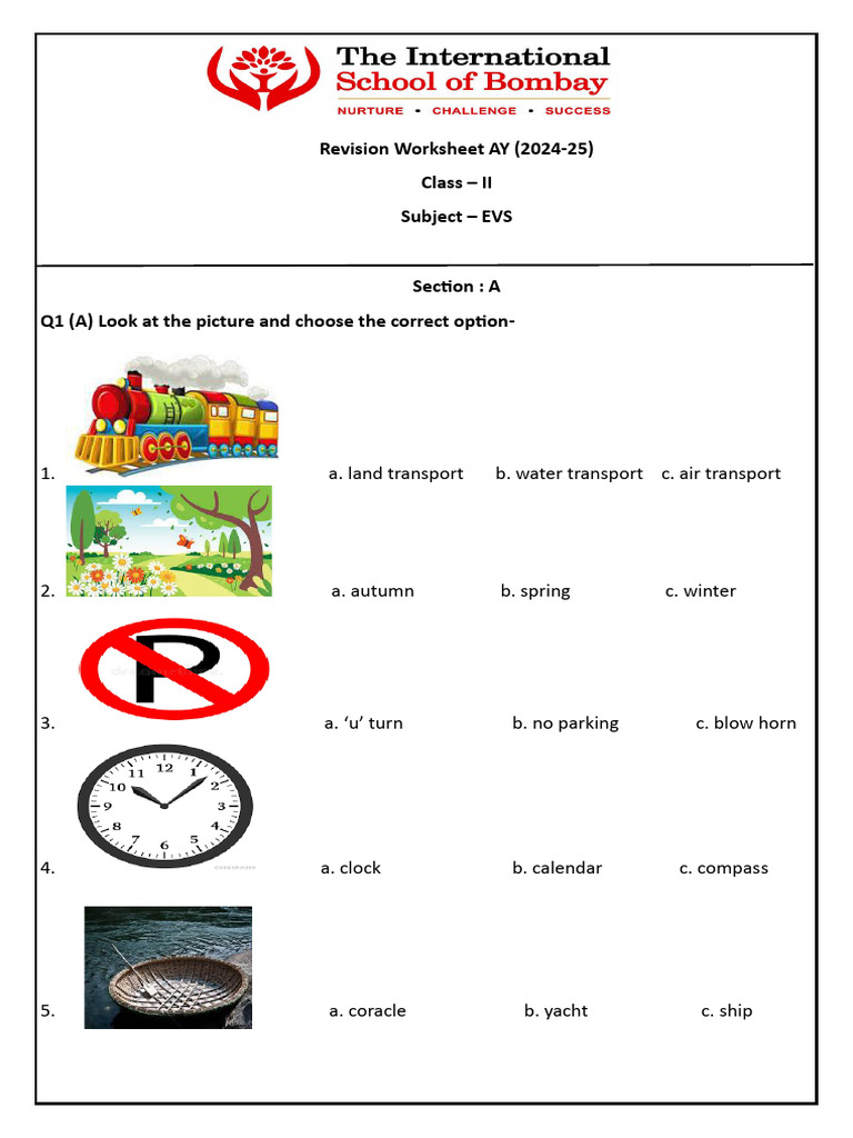 Class II Revision Worksheets | PDF | Rupee | Trees