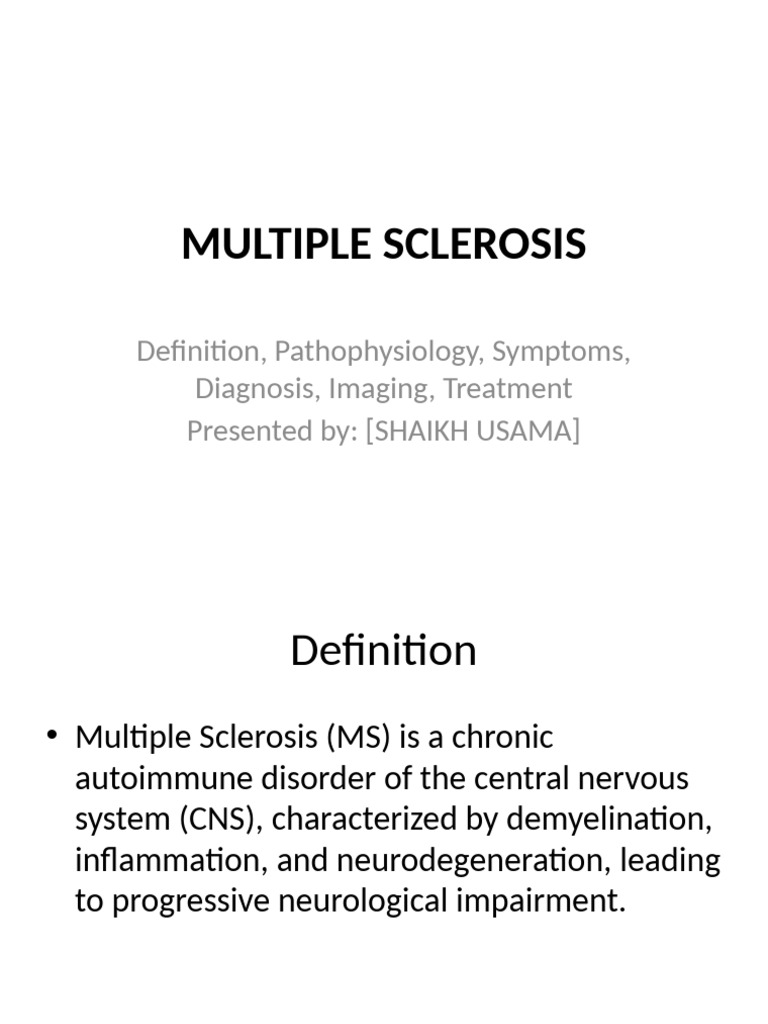 Multiple Sclerosis Updated Presentation | PDF