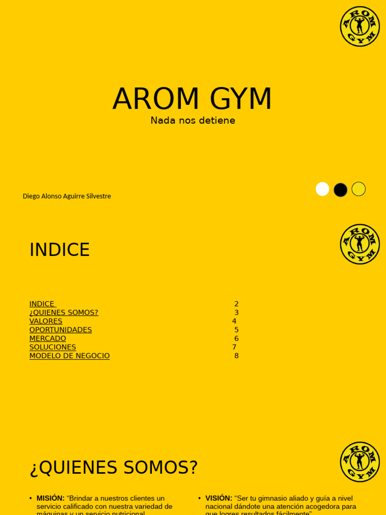 Arom Gym PPT Informatica | PDF | Modelo de negocio