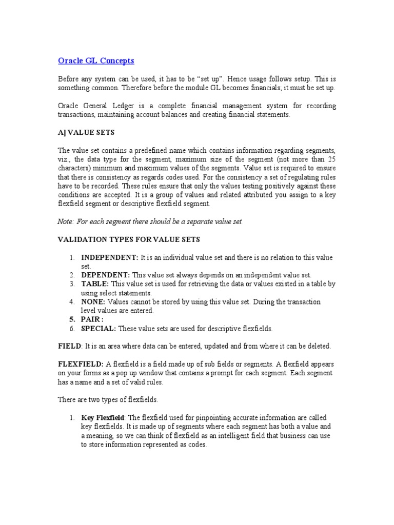 Oracle GL Concepts | PDF | Debits And Credits | Accounting