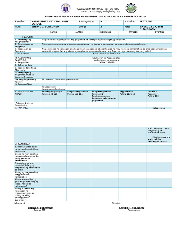 ESP 3RD QUARTER WEEK 2 | PDF