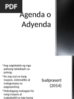 Halimbawa NG Adyenda | PDF