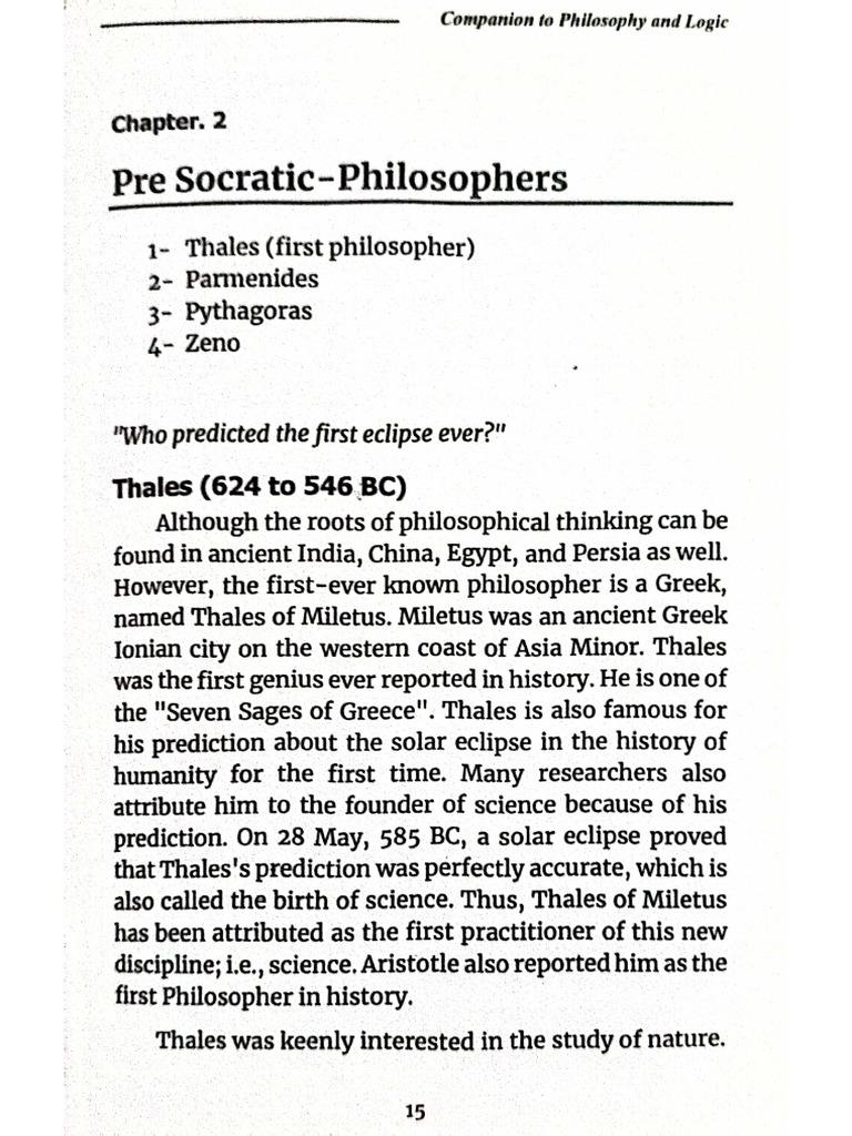 Pre Socratic - Philosophy | PDF