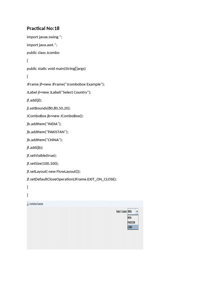 Practical No 18 | PDF