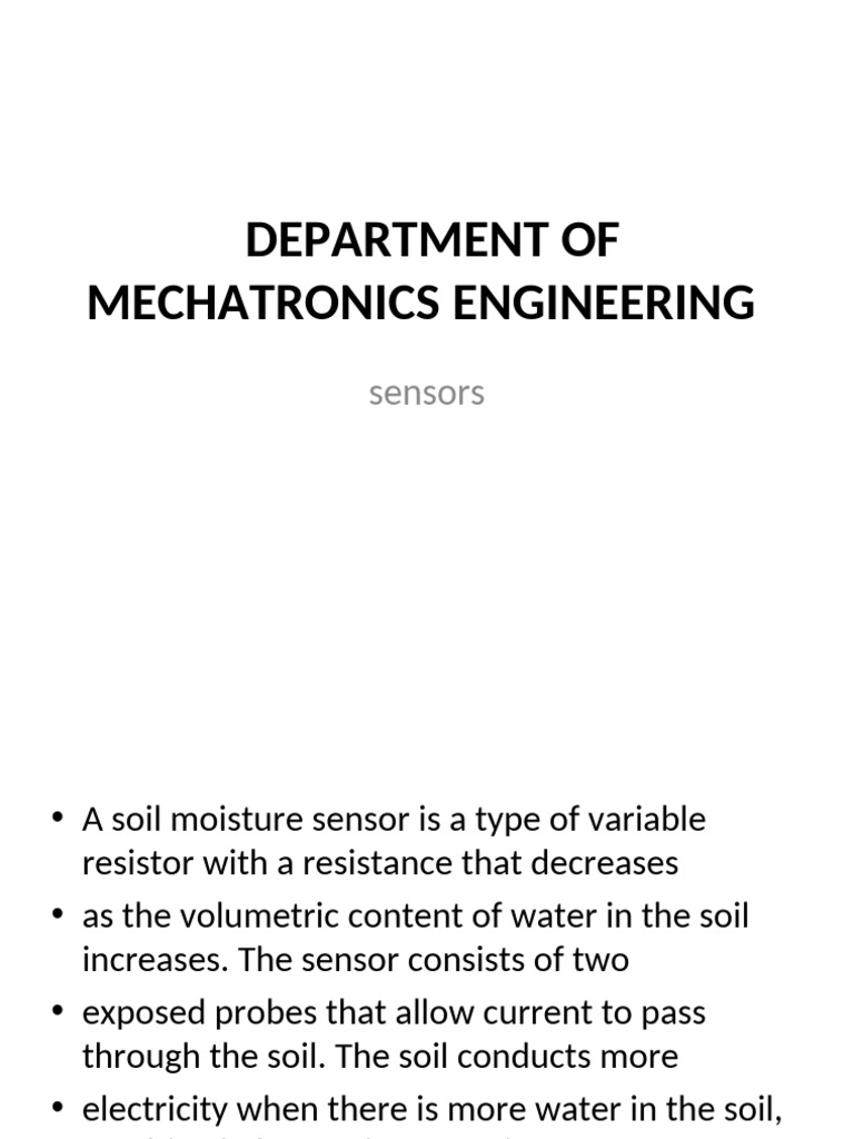 Soil Moisture Sensor | PDF