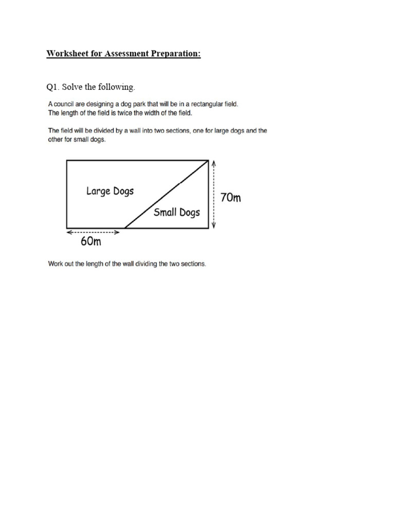 Worksheet For Assessment Preparation | PDF