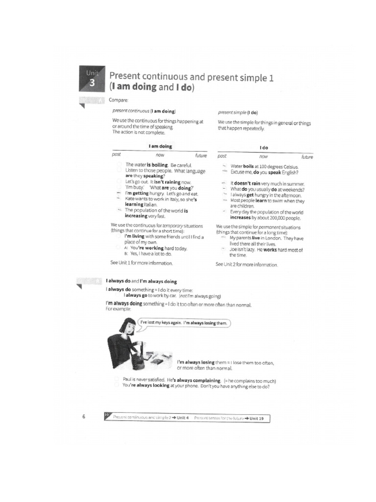 Act.1 Present Continous and Simple | PDF